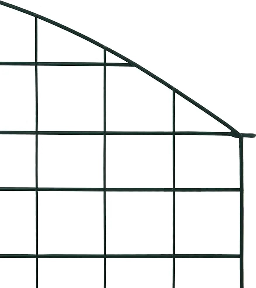 Obloukový zahradní plot 77,5 x 78,5 cm zelený 146103