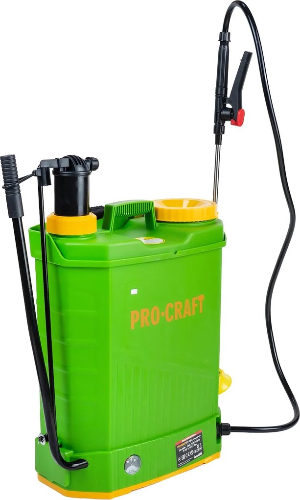 Procraft AS-16/2 16V - akumulátorový postřikovač (s 8,0 Ah akumulátorem a nabíječkou)