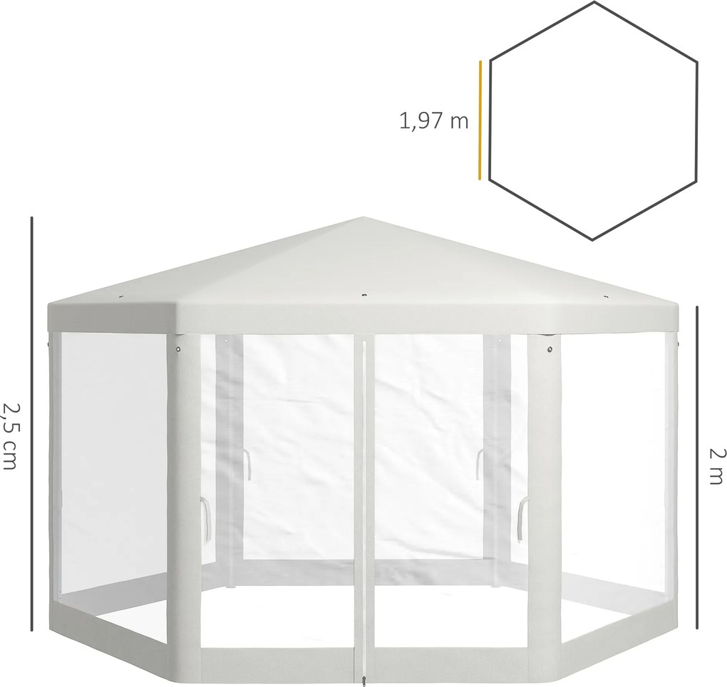 4x4m šestihranný párty stan s moskytiérou