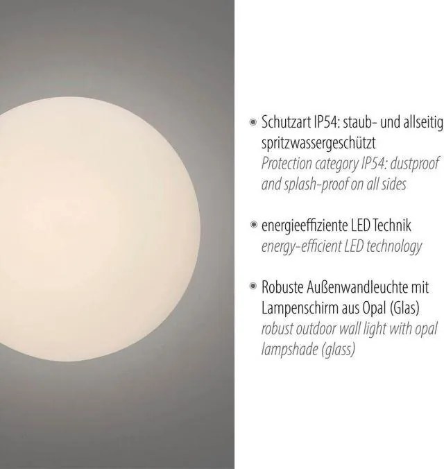 PN 9468-15 OLAF LED venkovní nástěnné a stropní svítidlo šedá 3000K - PAUL NEUHAUS