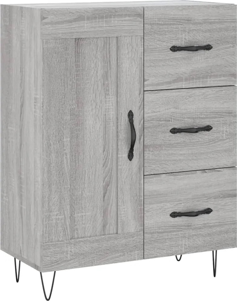 Skříň highboard šedá sonoma 69,5 x 34 x 180 cm kompozitní dřevo 3190019