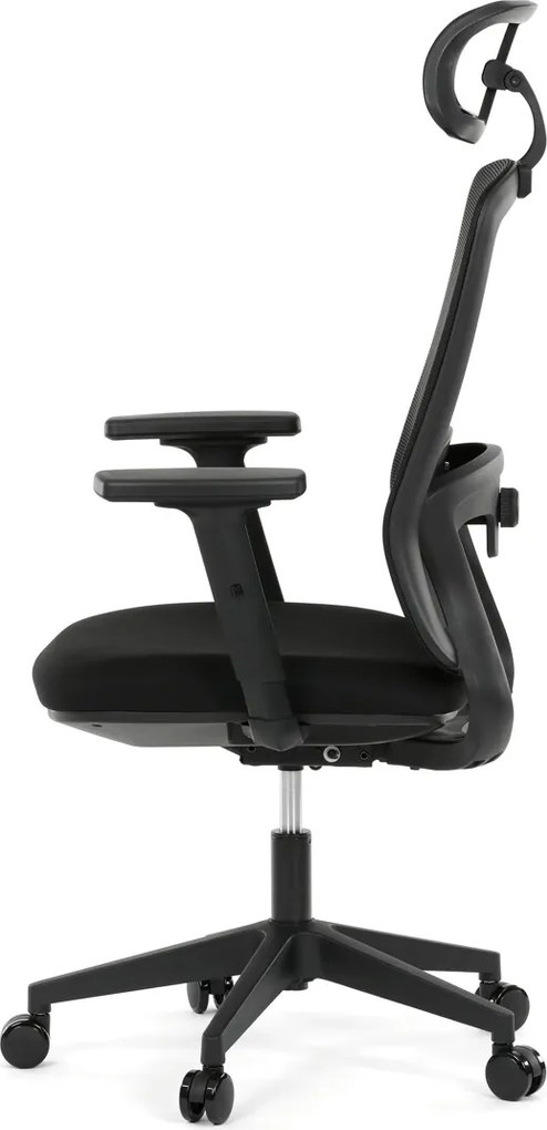 Ergonomická kancelářská židle VEBRUA - černá síťovina