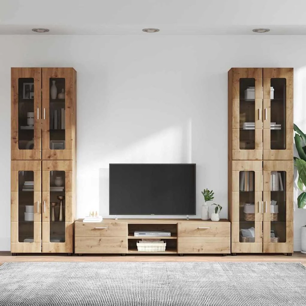 Sestava TV skříněk FLORIN 3 ks Artisanový dub Kompozitní dřevo 3397993