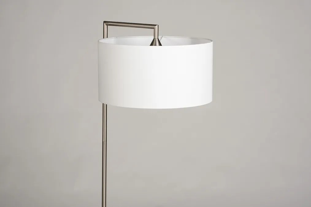 Stojací designová lampa Pallas White Steel
