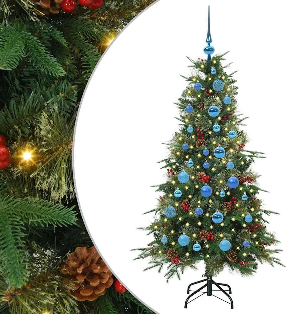 Umělý Skládací Vánoční Strom s stojanem Zelená 150 cm PE a PVC 3397413