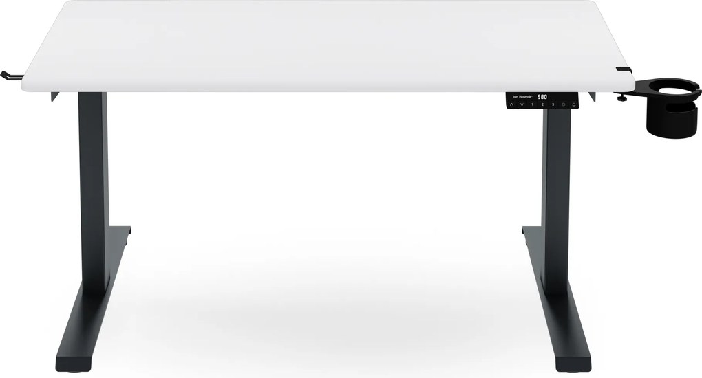 Elektrický stůl s nastavením výšky ergonomický antracitově-bílý, 1200x600 mm: ARIA