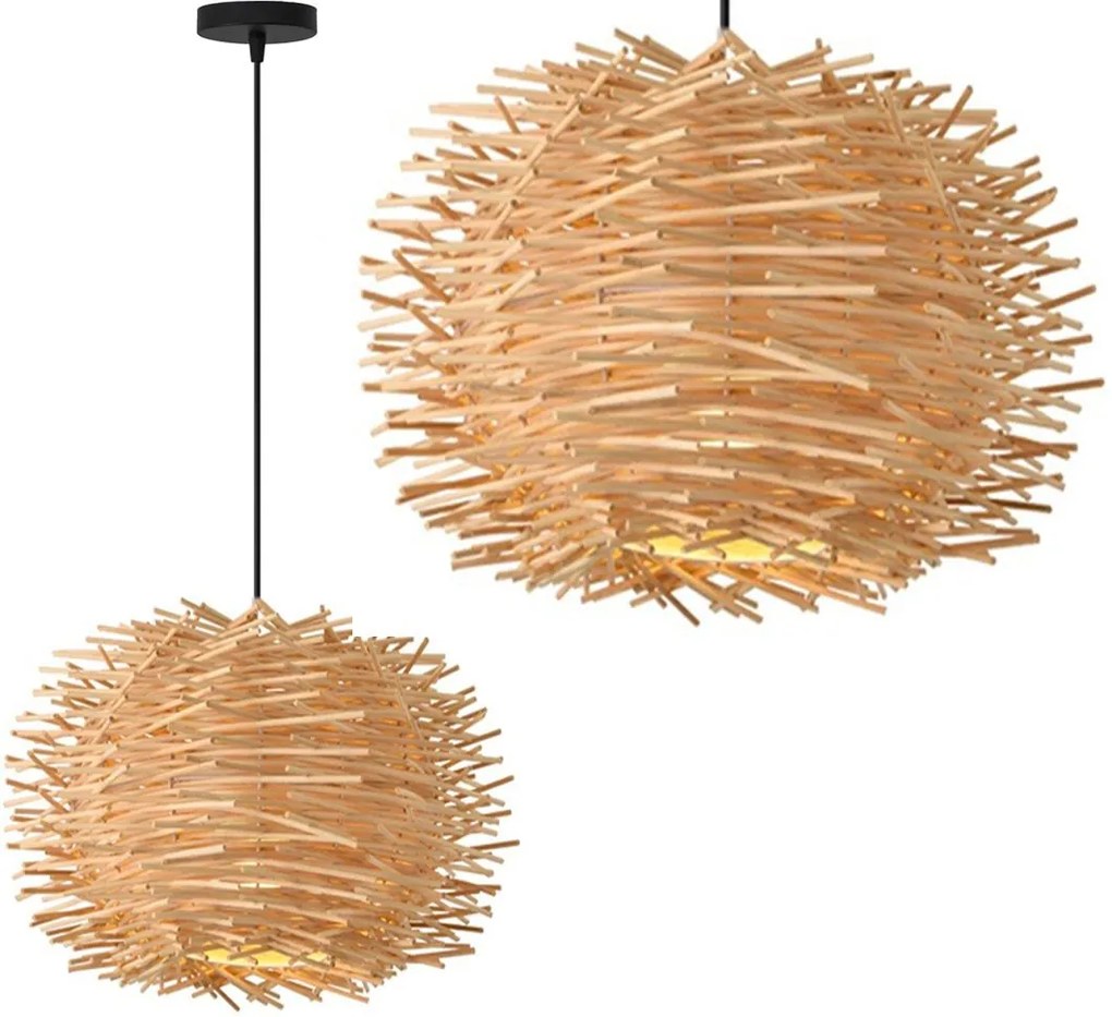Toolight - Stropní svítidlo z přírodního bambusu APP883-1CP, hnědá, OSW-05243