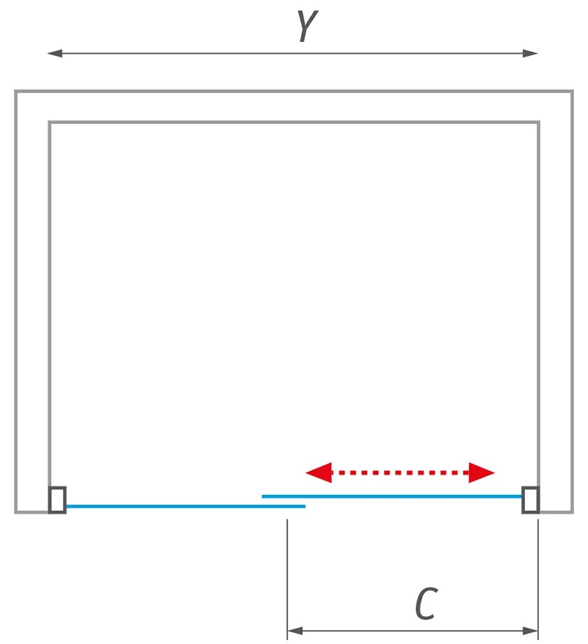 Roth Proxima Line sprchové dveře posuvné 140 x 200 cm 526-1400000-00-02 brillant / transparent