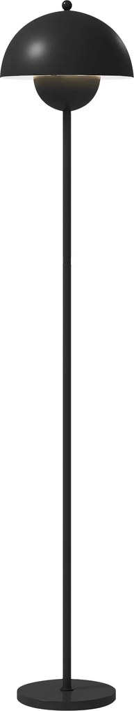 HOMCOM Moderní stojací lampa 155 cm s kuželovým stínidlem, které odráží světlo, s nožním spínačem, patice E27, žárovka není součástí dodávky, pro ložn