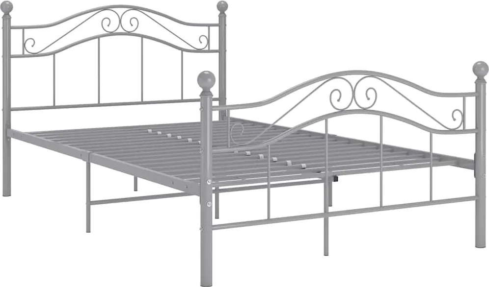 Rám postele šedý kov 120 x 200 cm 324996