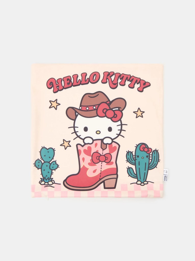Sinsay - Povlak na polštář s kovbojským motivem Hello Kitty - krémová