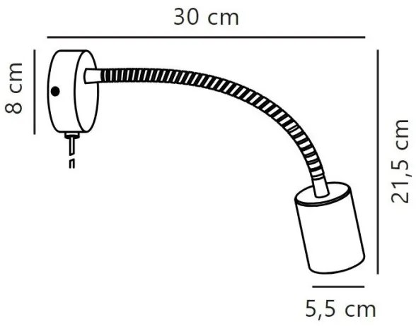 Nordlux - Nástěnné bodové svítidlo EXPLORE 1xGU10/7W/230V