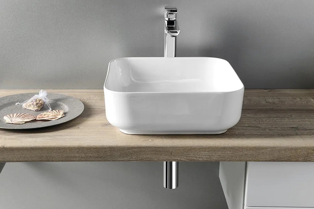 Sapho, PRATA keramické umyvadlo 39,5x14,5x39,5 cm, na desku, AR423