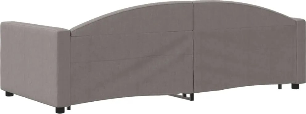 Válenda s přistýlkou a zásuvkami taupe 90 x 200 cm textil 3197227