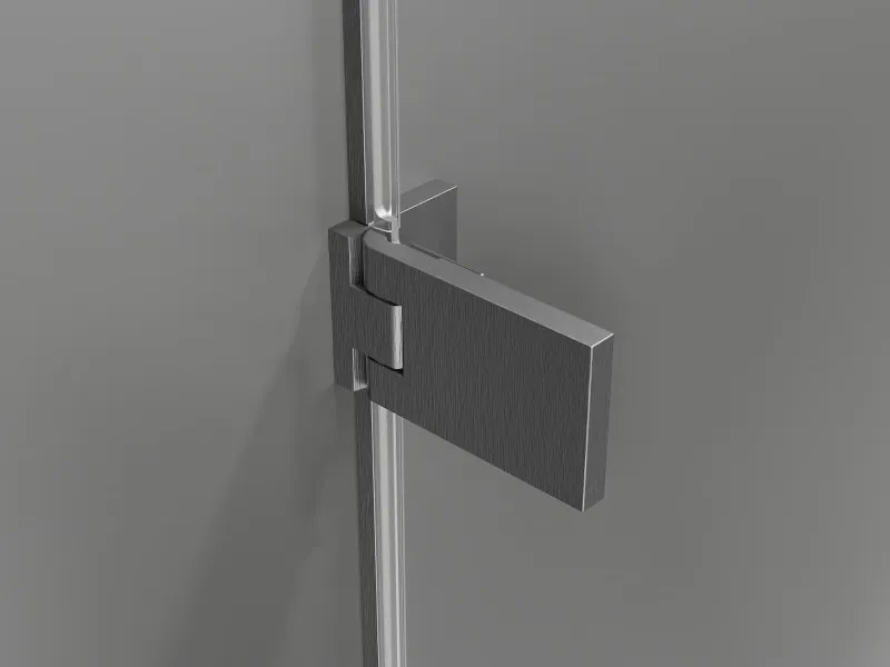 Mexen Lunar-F, skládací sprchový kout pravý 100 x 90 cm, 8mm čiré sklo, profil grafit broušený, 836-100-090-66-00-P