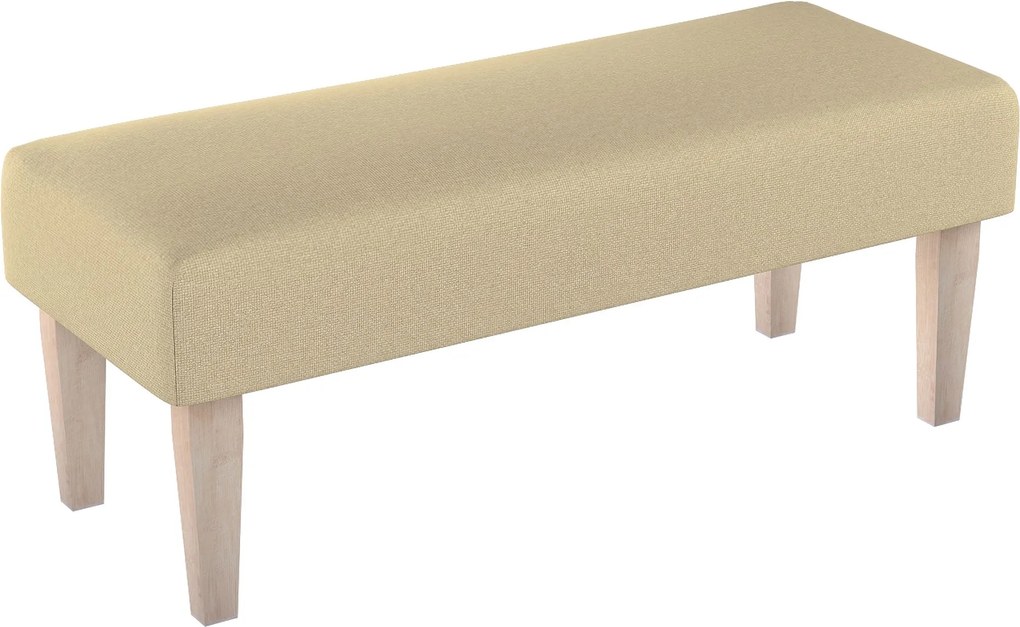 Dlouhá lavička 100x40cm barva zelená látka pletený vzor