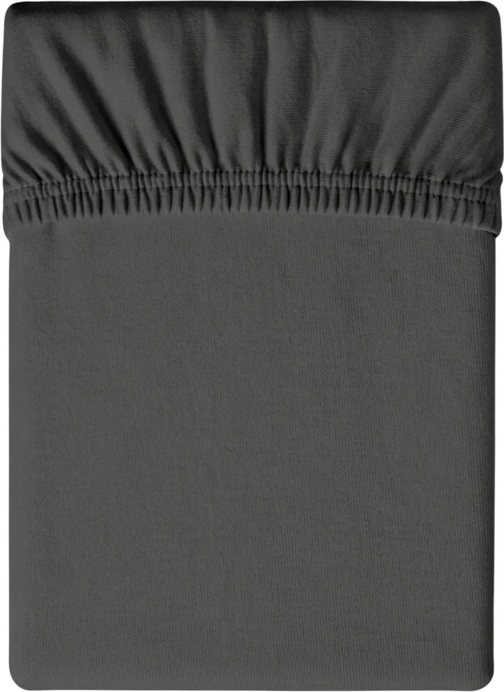 Jersey prostěradlo tmavě šedé 90 x 200 cm