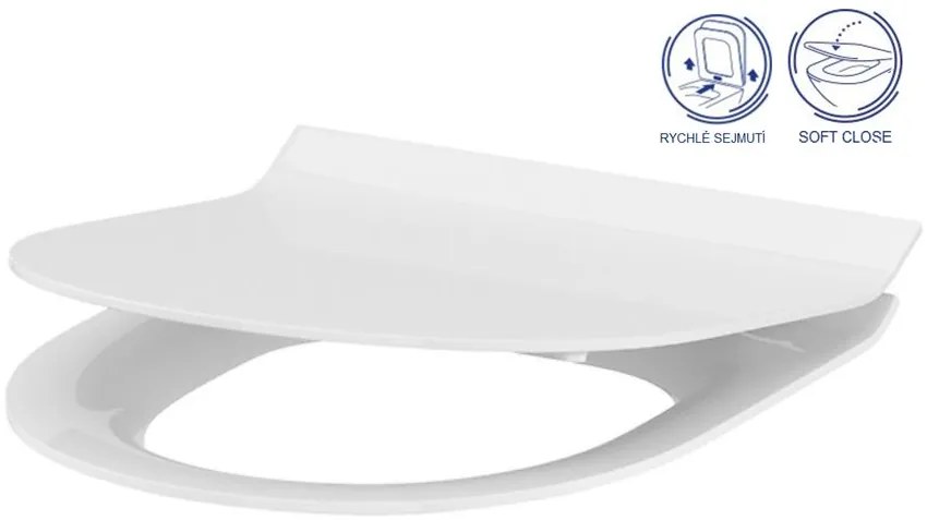 Cersanit Crea WC sedátko ovál duroplast / antibakteriální, bílá, K98-0177