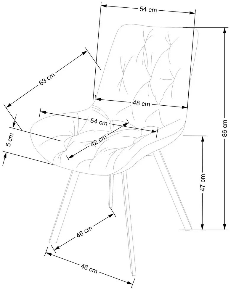 Jídelní židle Ollie, zelená