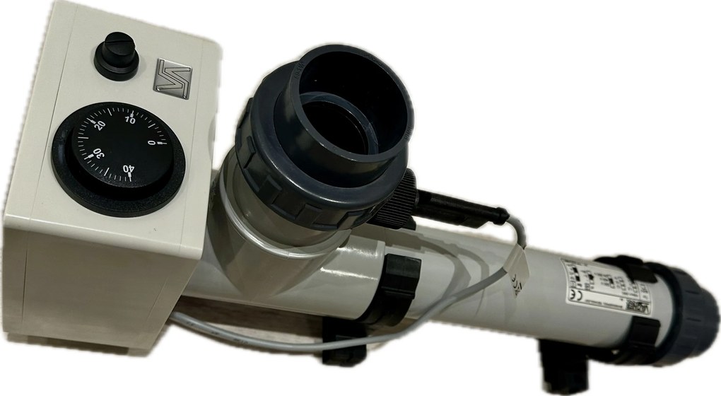 Vagnerpool Elektrický ohřev bazénu - Topení EOVp-6, 6 kW, 400V, plast s el. průtokovou klapkou