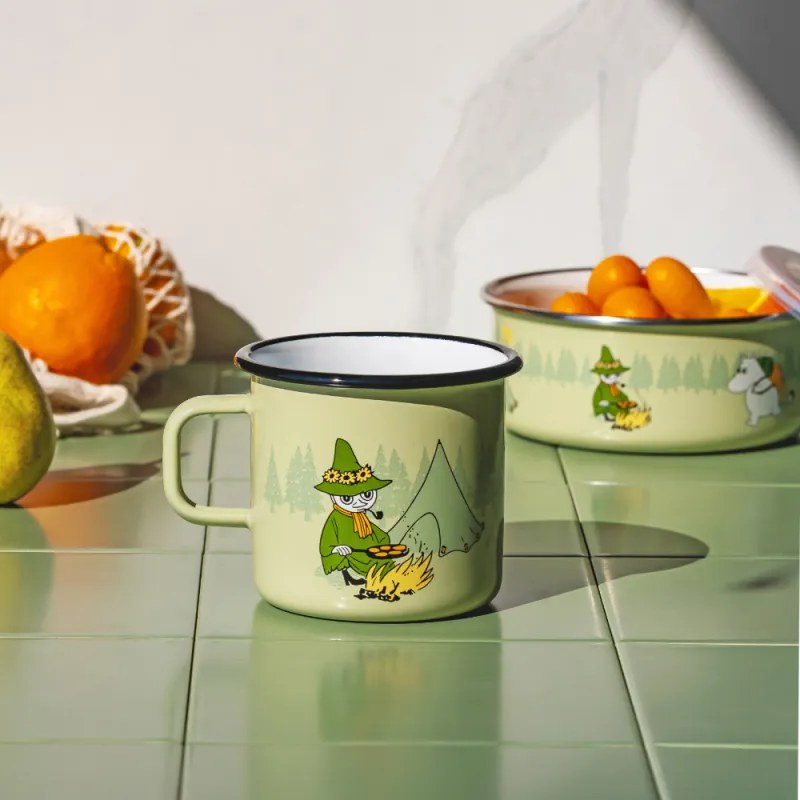 Hrnek Moomin Campers 0,55l, smalt / zelený