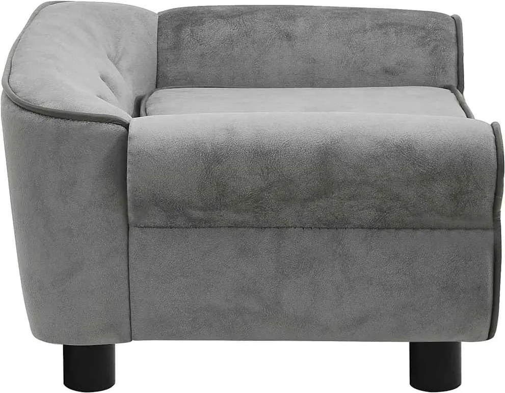 Pohovka pro psy tmavě šedá 72 x 45 x 30 cm plyš 171039