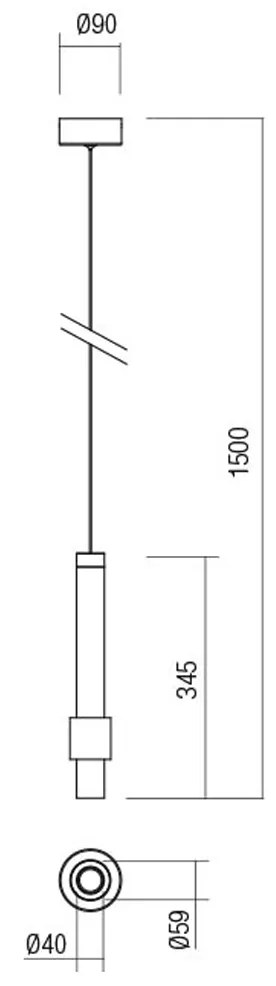 Redo 01-1993 závěsné LED svítidlo Tycon pískově hnědé 6W, 3000K, 34cm