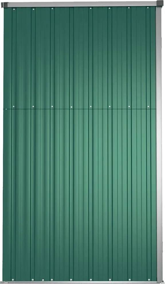 vidaXL Zahradní kůlna na nářadí 161x89x161 cm pozinkovaná ocel [316210] Barva: Zelená