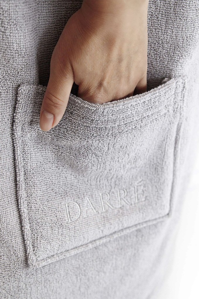 Pánský bavlněný froté kilt do sauny a wellness Comfort světle šedý