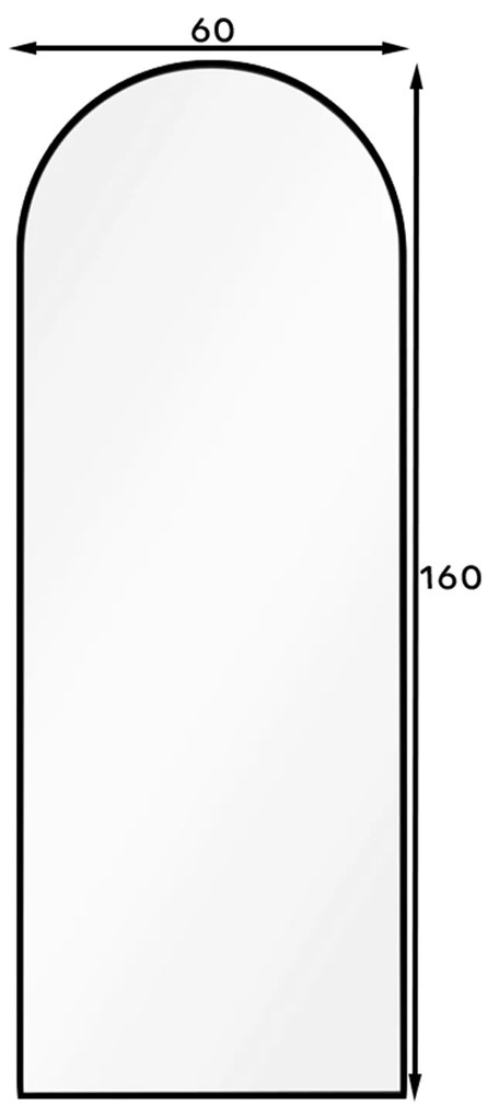 Eltap Nástěnné zrcadlo Divva 60x160 Černé