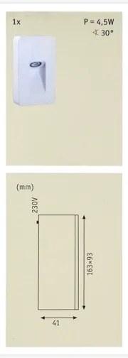 Paulmann 93809 - LED/2,4W IP44 Venkovní nástěnné svítidlo SPECIAL LINE 230V