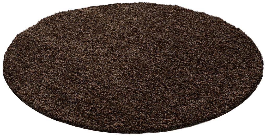 Ayyildiz koberce Kusový koberec Dream Shaggy 4000 Brown kruh Rozměry koberců: 120x120 (průměr) kruh