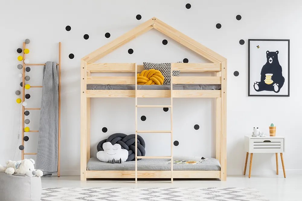 Adeko Patrová postel domeček Mila DMP Velikost postele: 200x80 cm Barva: dekor přírodní dřevo přírodní