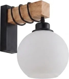 BRILAGI - Nástěnné svítidlo WOOD GLASS 1xE27/60W/230V borovice/černá/bílá
