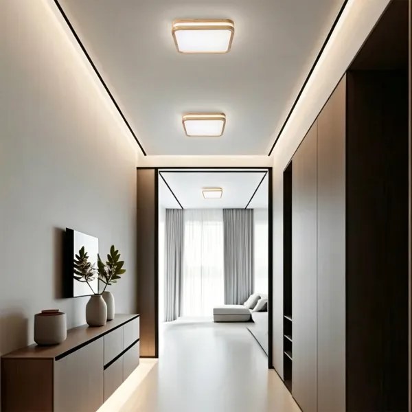 Brilagi -LED Stropní sv. MOLINA SQUARE LED/32W/230V 3000/4000/6000K dub 30x30 cm