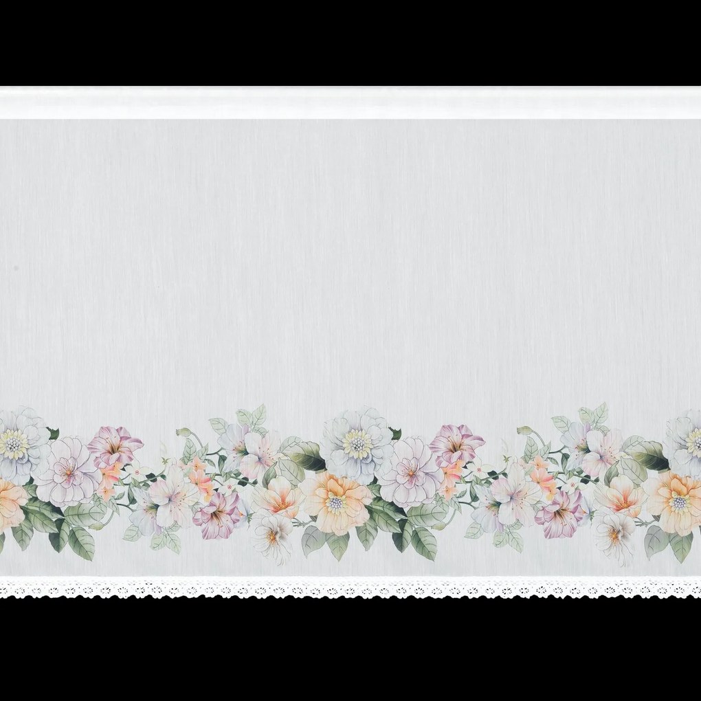 KRÁTKÁ ZÁCLONA NA PÁSCE FLOWERY 150X60 CM KVĚTY