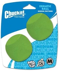 Chuckit/Petmate Hračka pes Chuckit Erratic Ball M 6cm/2ks