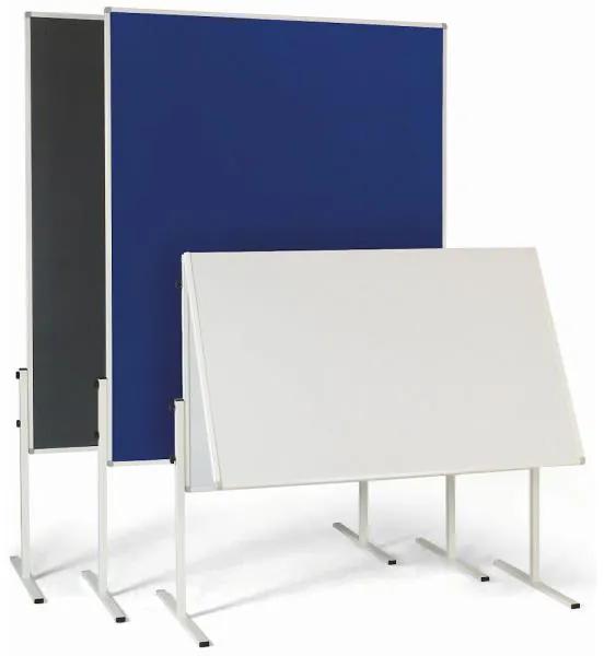 Bílá moderační tabule Ekonomy dělená 2x75x120cm