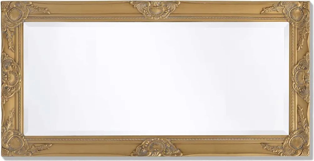 Nástěnné zrcadlo barokní styl 100 x 50 cm zlaté 243680