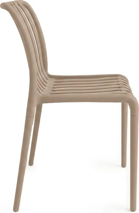 Zahradní set TREGO ISLAND - 4 židle a kulatý stůl ø 90 cm, béžová