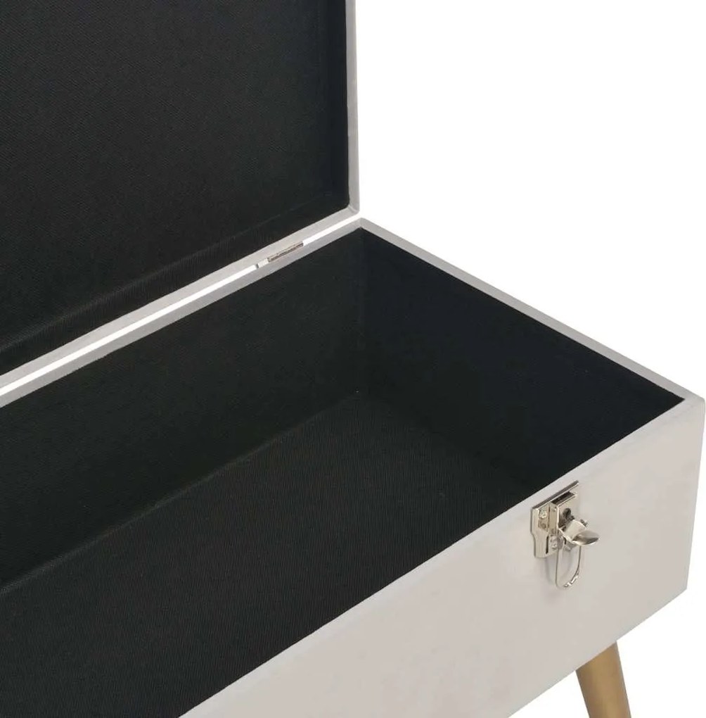 Lavice s úložným prostorem 80 cm šedá samet 329932