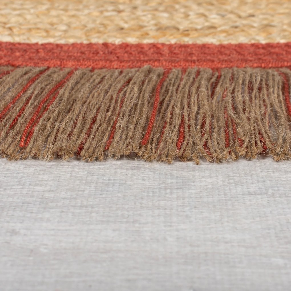 Flair Rugs, Kusový koberec Kahana Terracotta kruh, 180x180 (průměr) kruh, oranžová, chodba / předsíň