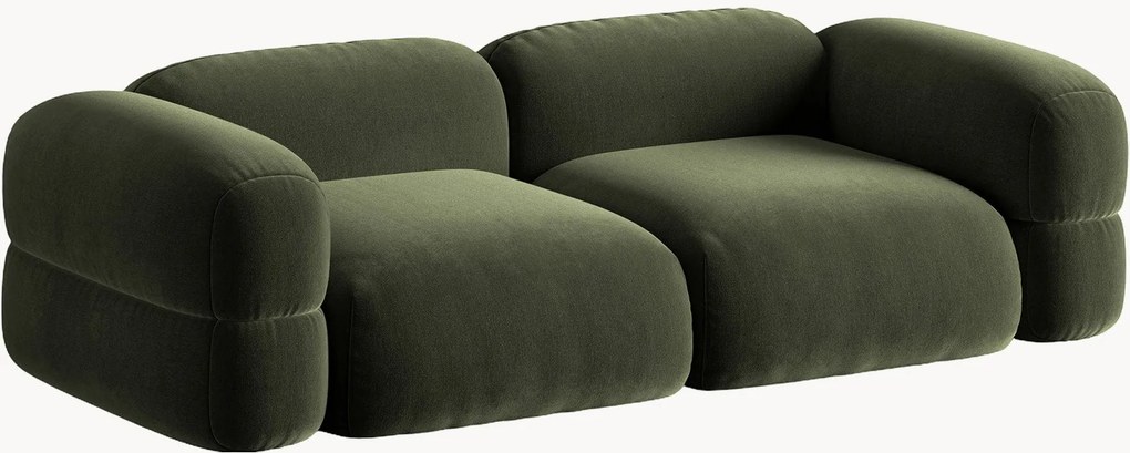 Modulární sametová pohovka Roger, 3místná