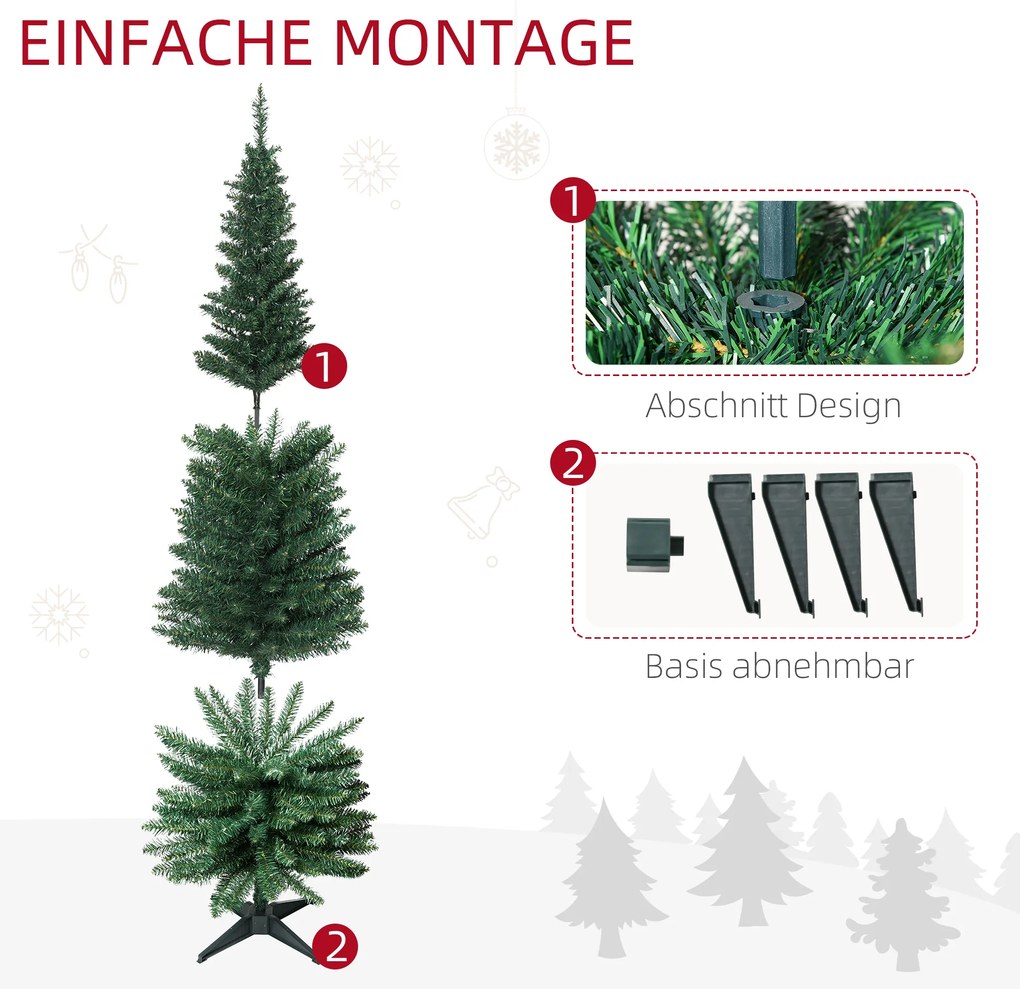 HOMCOM Vánoční stromek 390 špiček zelený Ø 55 x H180 cm