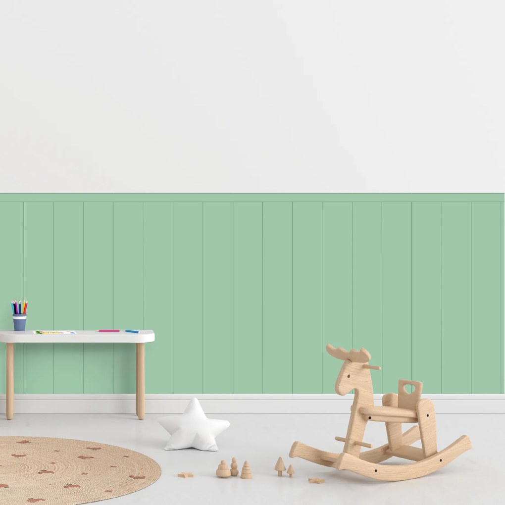 PIPPER. Textilní samolepící tapeta - Obdélník - Mátová barva Barva: Tmavá, Velikost: 100cm
