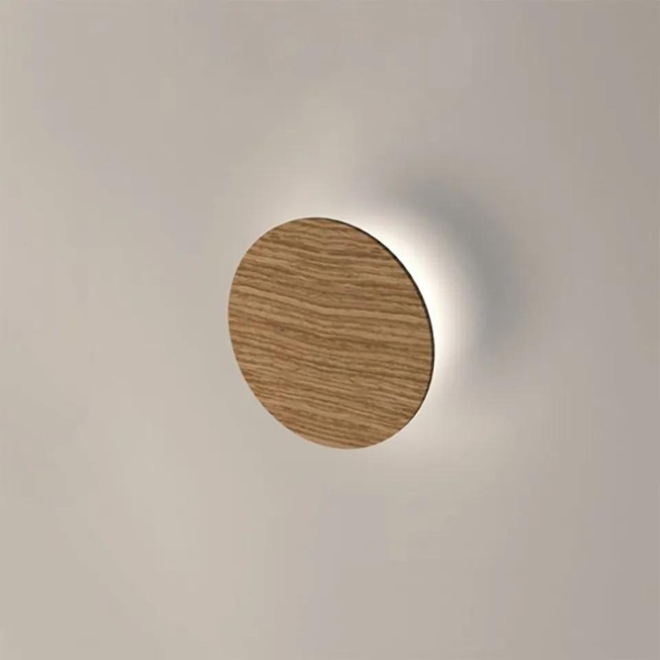 Nástěnné dřevěné svítidlo woodLED Roondy  Nástěnné dřevěné svítidlo Woodled Roondy Dřevodekor: Dub Světlý, Průměr: 200 mm
