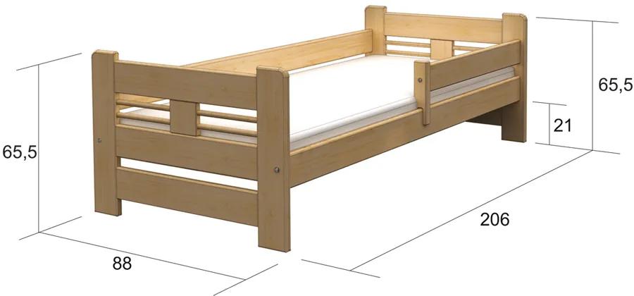 Via-nábytek Dětská postel Magda - II jakost 80 x 180 Povrchová úprava postele: Borovice (lakovaná)