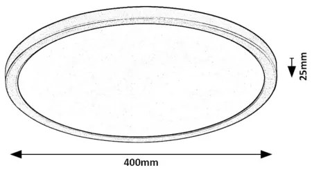Rabalux 71097 - LED Stropní svítidlo GONZALO LED/36W/230V pr. 40 cm černá
