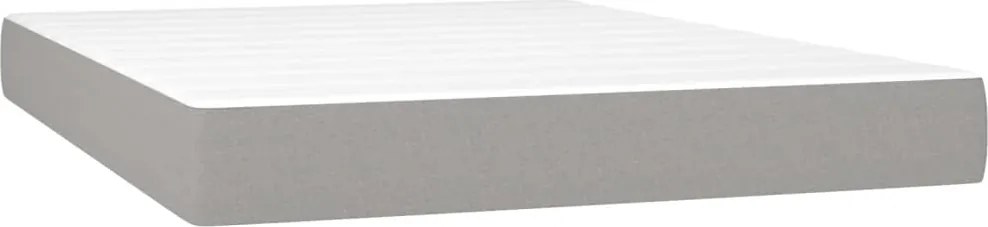 Box spring postel s matrací světle šedá 140 x 200 cm textil 3137077