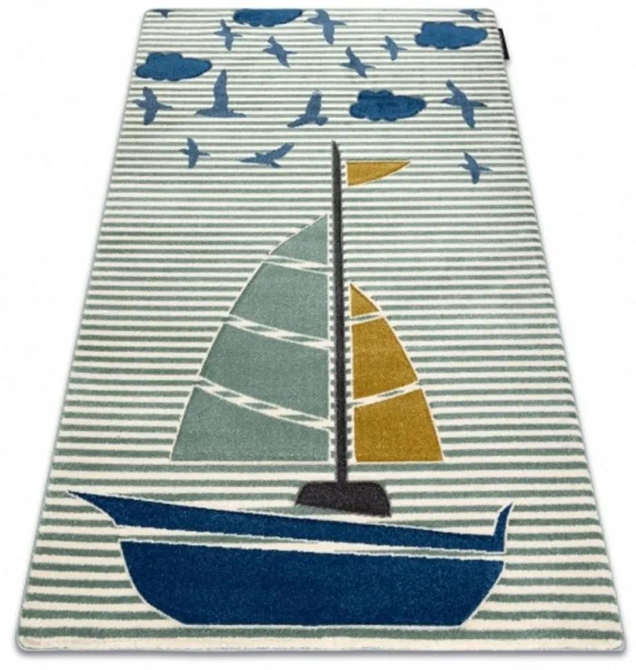 Dětský kusový koberec Loďka mátový 120x170cm